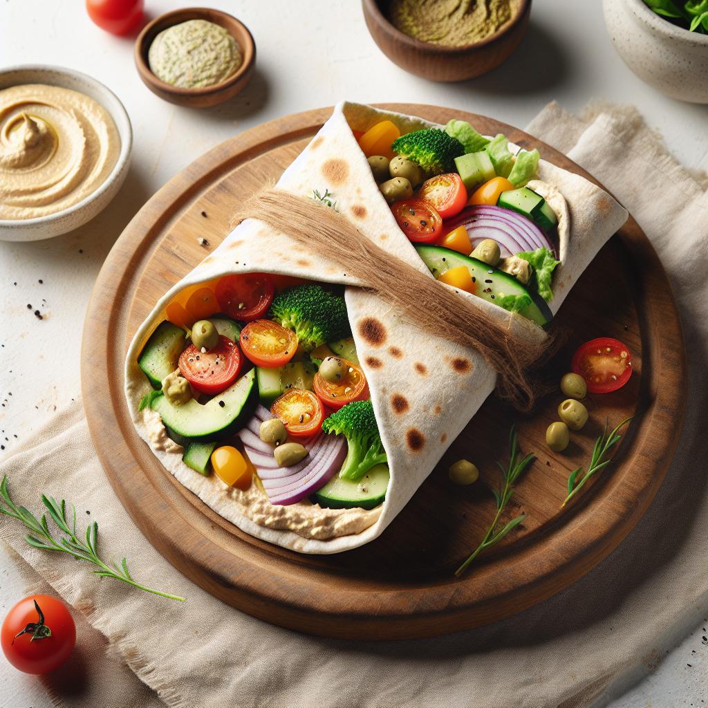 Wholesome Homemade Hummus & Veggie Wraps: A Fresh Delight - RecipeSurge
